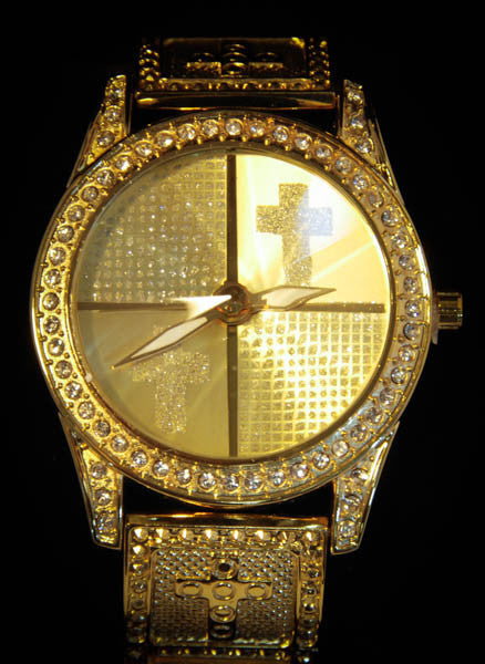 Geneva Cross with Cubic Zirconia Men's Watch – MOA Gifts Shop