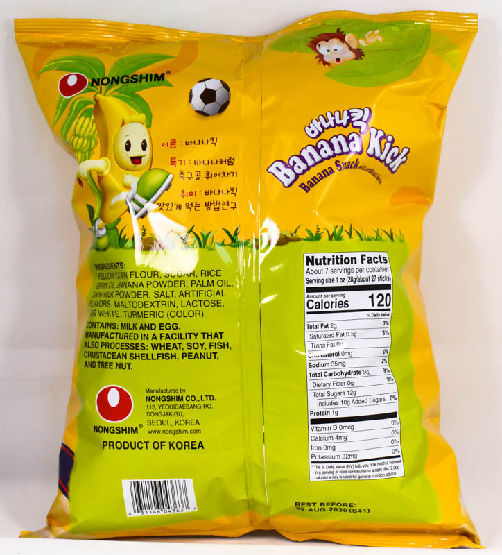NONGSHIM Banana Kick Snack (1 Count) – MOA Gifts Shop